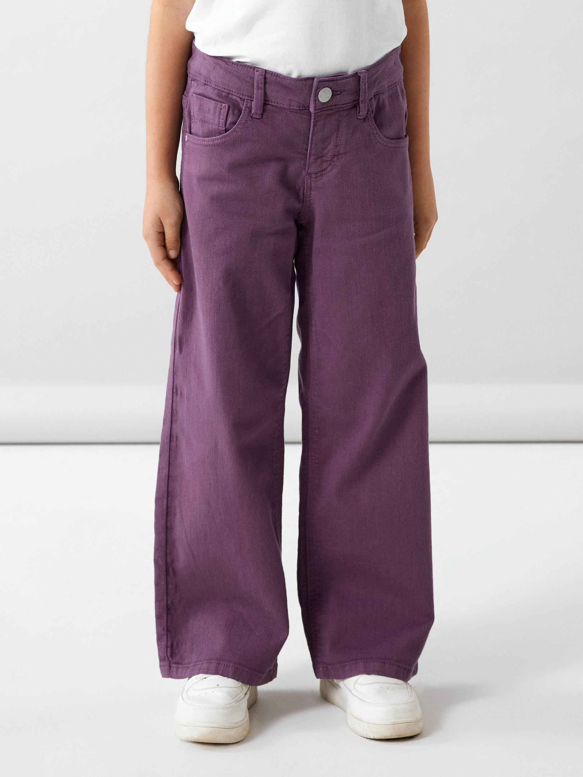 NAME IT Kids Rose Brede Twill Bukser - Arctic Dusk